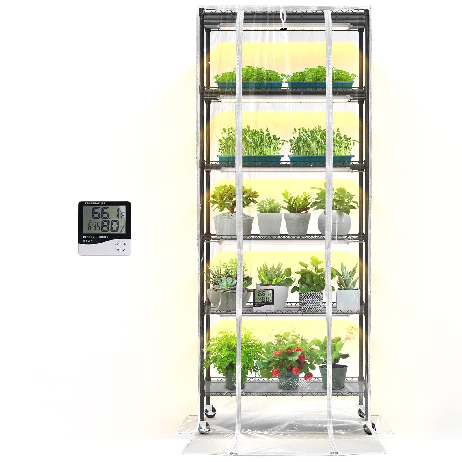 Plant Shelf with Grow Light, Grow Light Shelf with Cover an… | Sierra ...