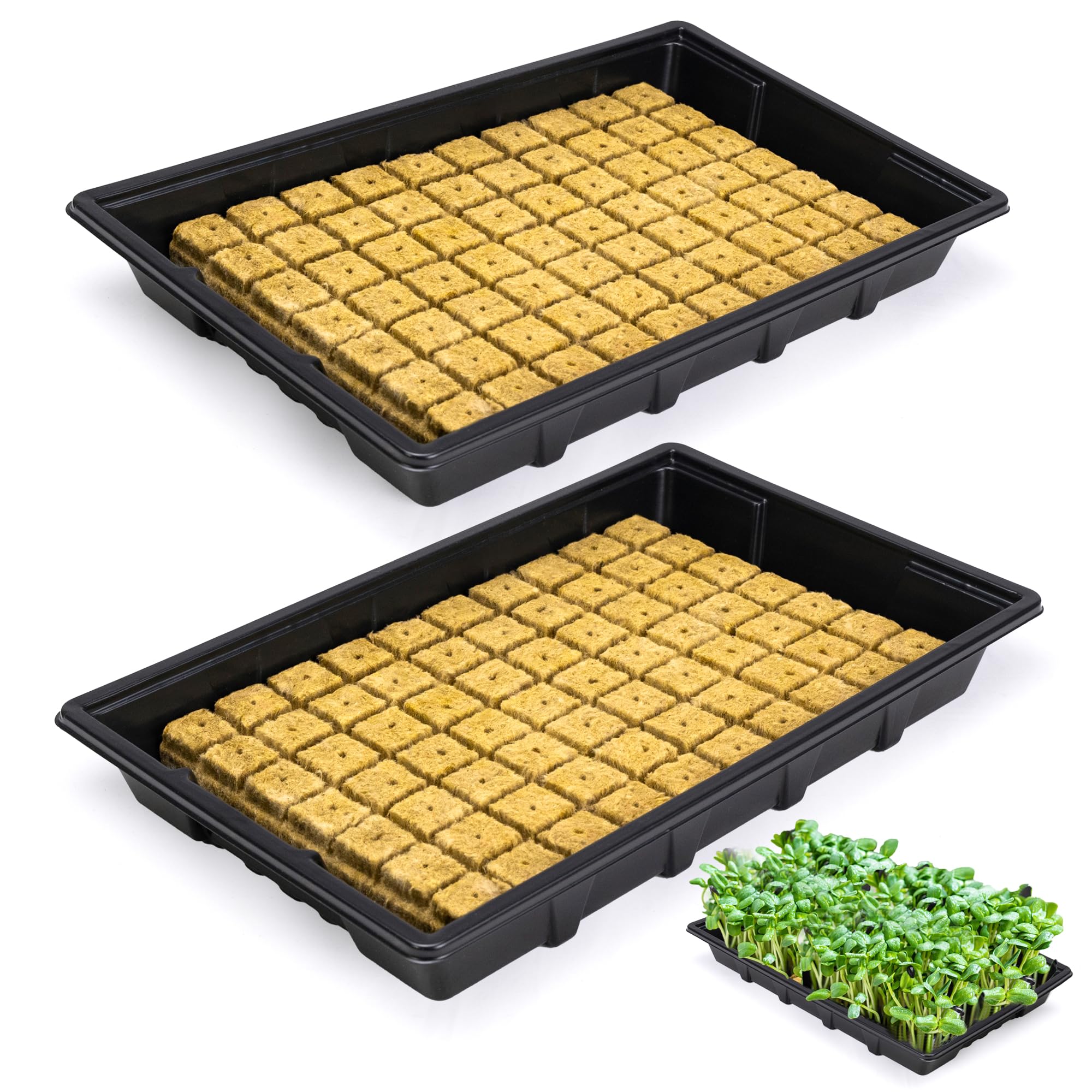 Rockwool Cubes Set for Hydroponics, Rockwool Grow Cube Grow… | Sierra ...
